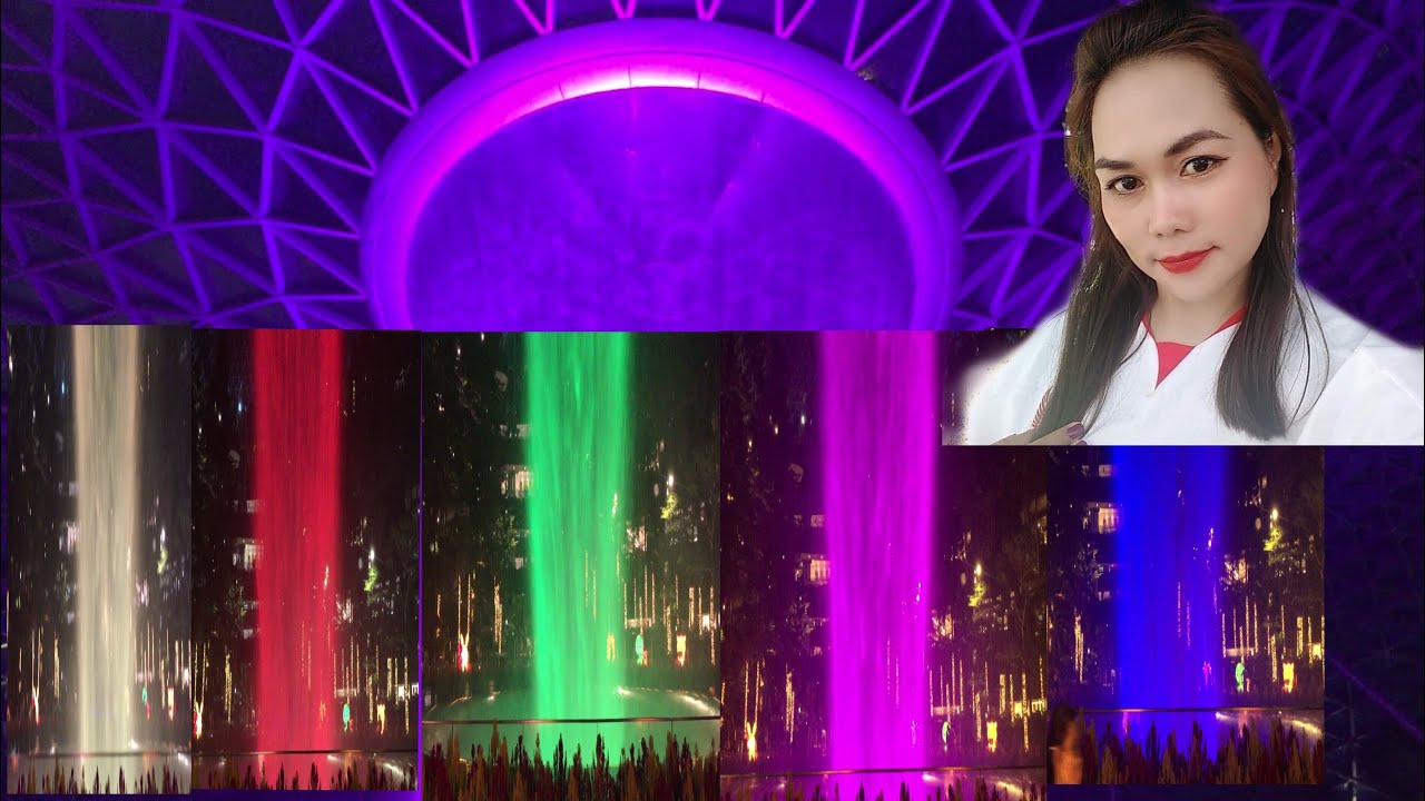 The Jewel Waterfall Light show time #Singapore - YouTube