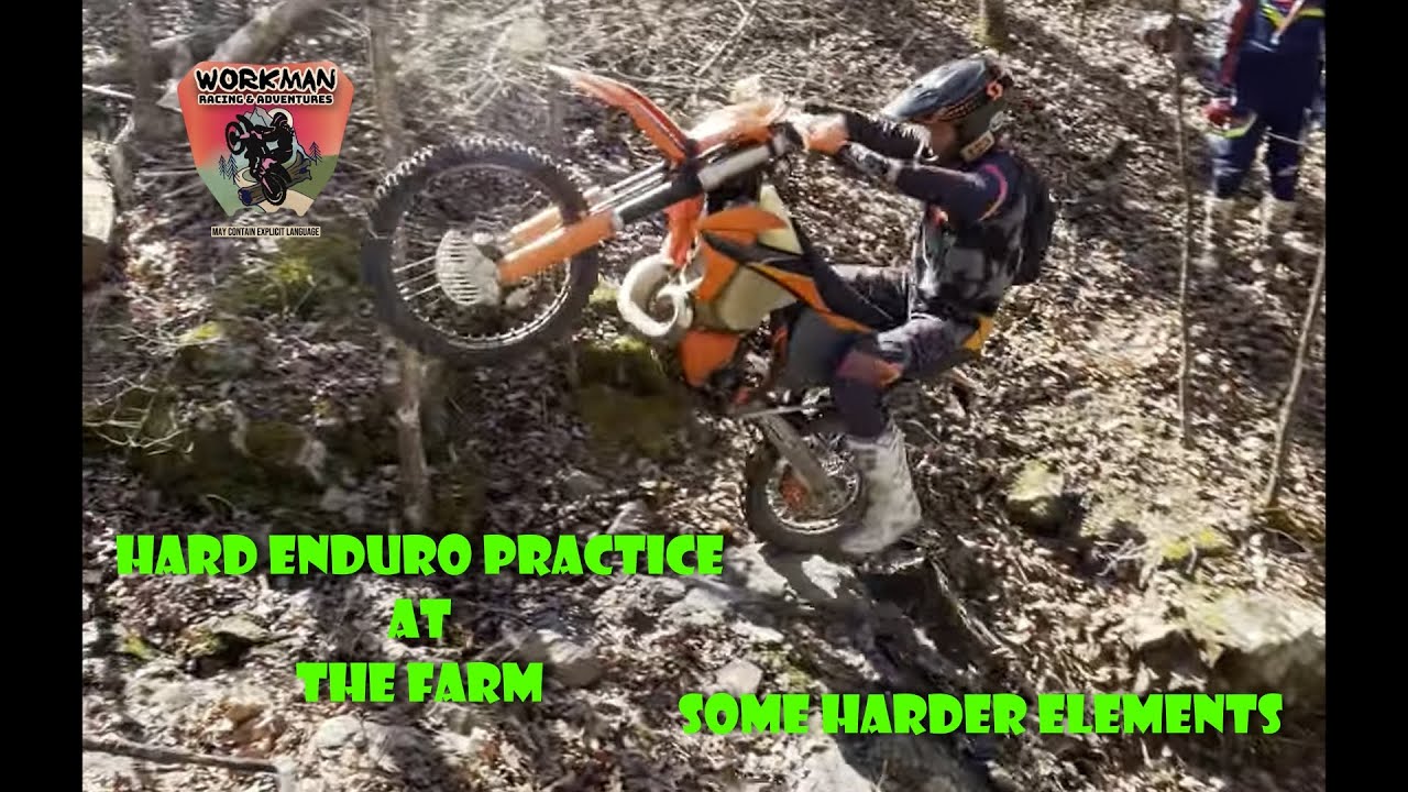 Hard Enduro practice at "the farm" - Some harder elements #dirtbike # ...