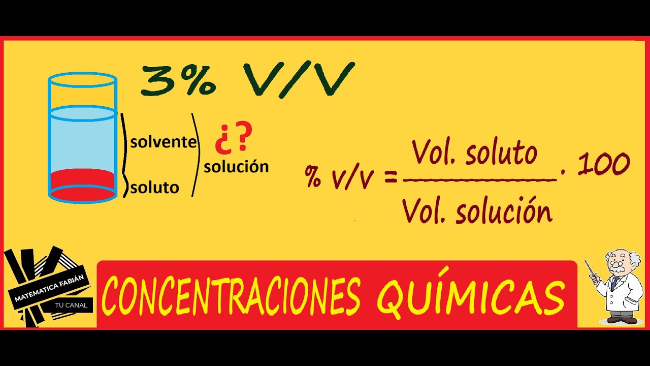 Calcular VOLUMEN de SOLUTO SOLVENTE y SOLUCIÓN Paso a paso) - YouTube