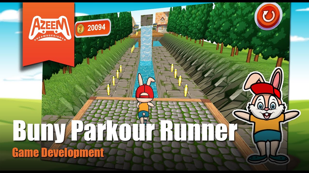 Bunny Runner Parkour Game Project Working ||Game Development - YouTube