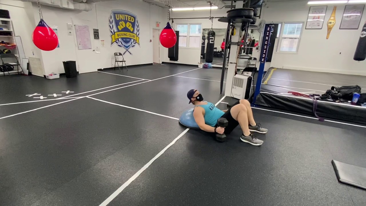 Bosu DB Glute Bridge Chest Press - YouTube