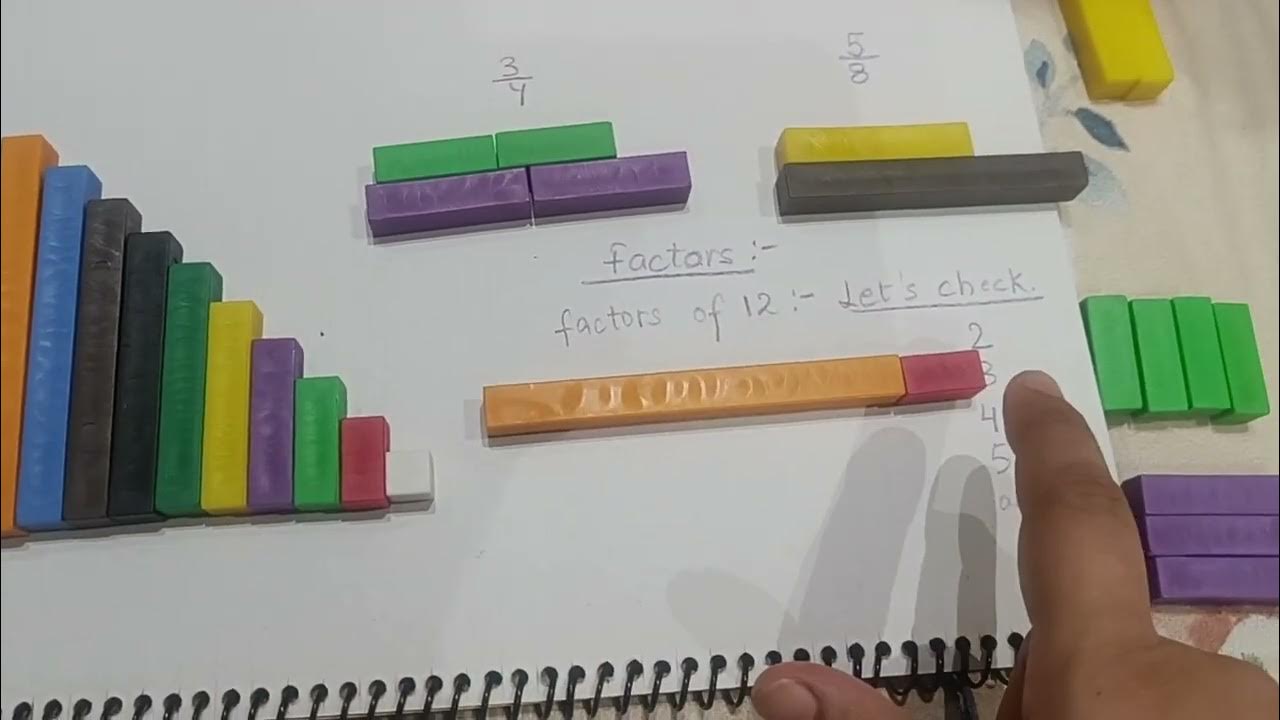 Tutorial for use of cuisenaire rods for comparing fractions and finding ...