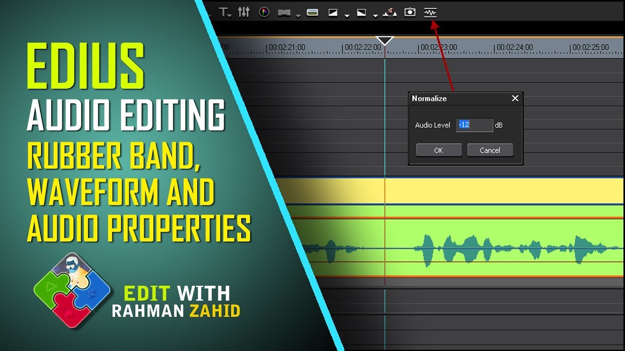 Edius audio editing tutorial | Rubber band | Waveform | Audio ...