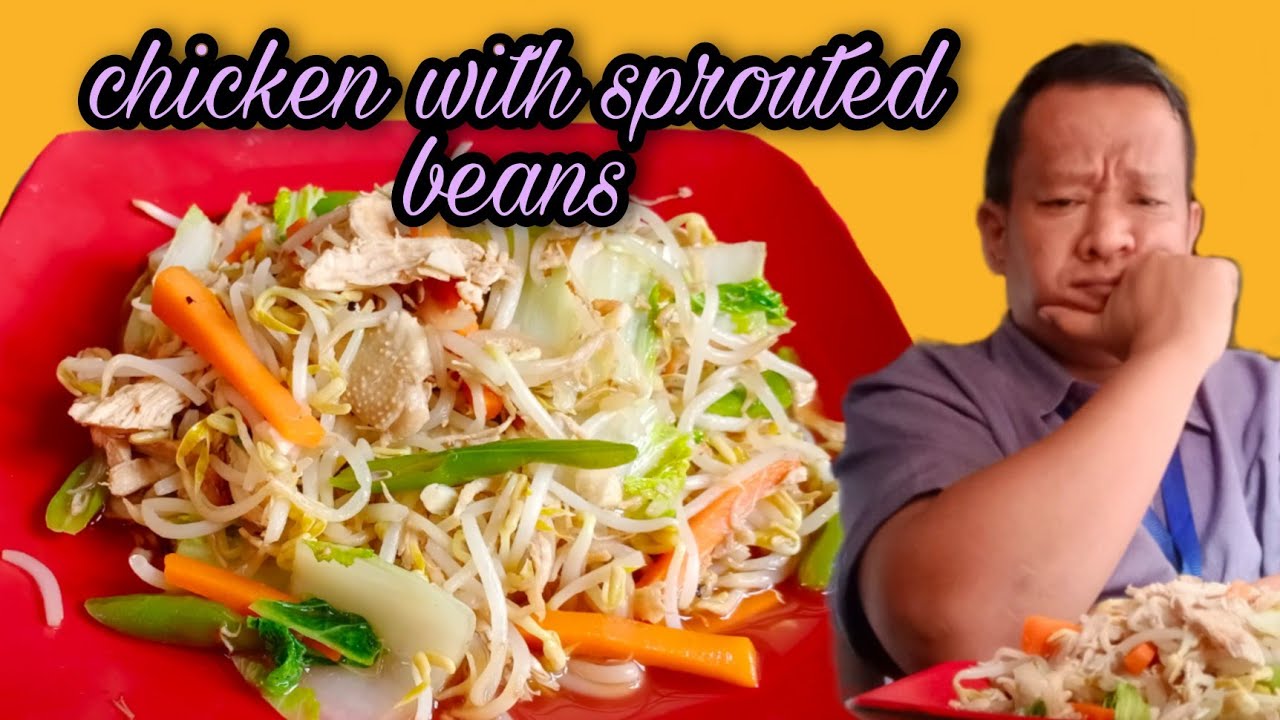 CHICKEN WITH BEAN SPROUT | how to cook chicken with bean sprout ...