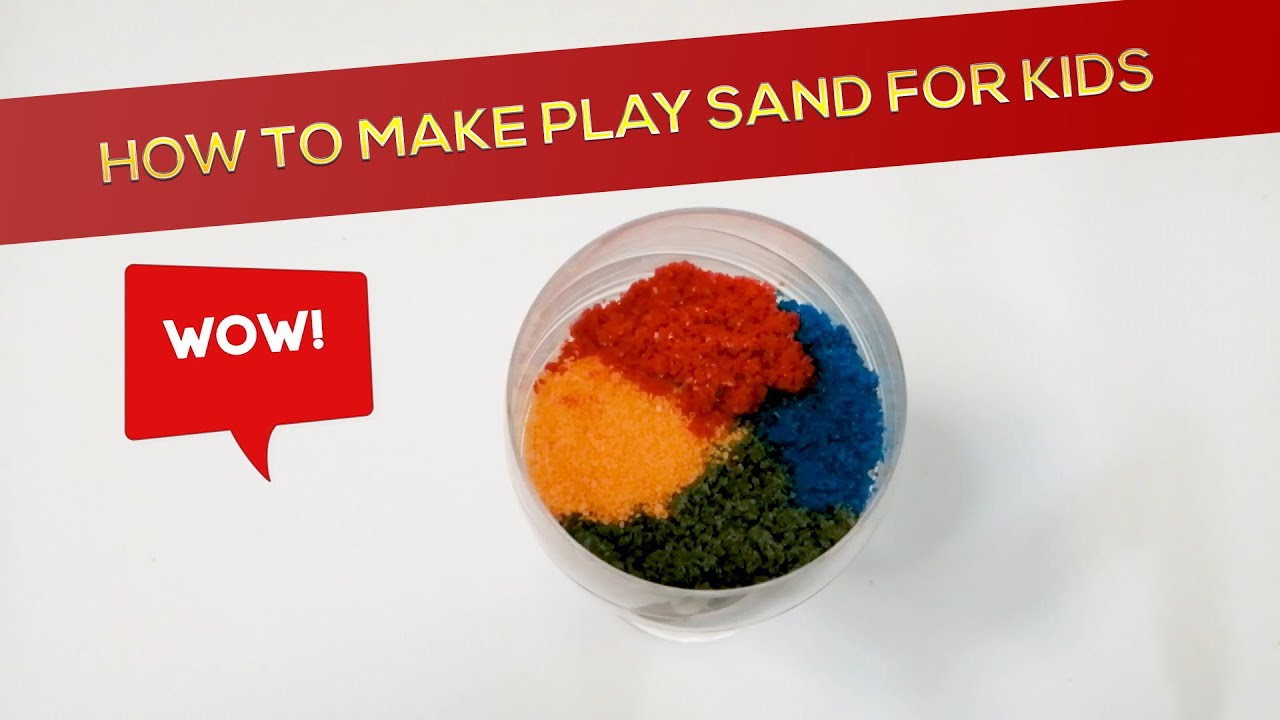 How to make play sand for kids. learn making color sand at home. - YouTube