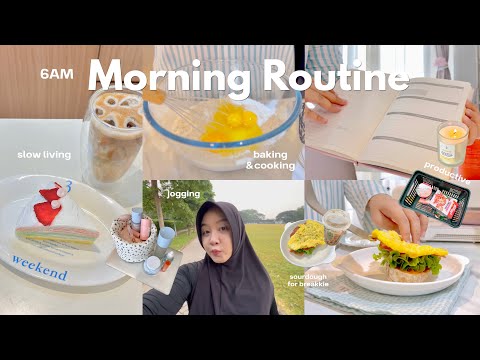 MORNING ROUTINE 2026.✦ ݁˖jogging,slow living,sourdough for breakki,grocery,making mille crepes🧘🏻‍♀️🧴