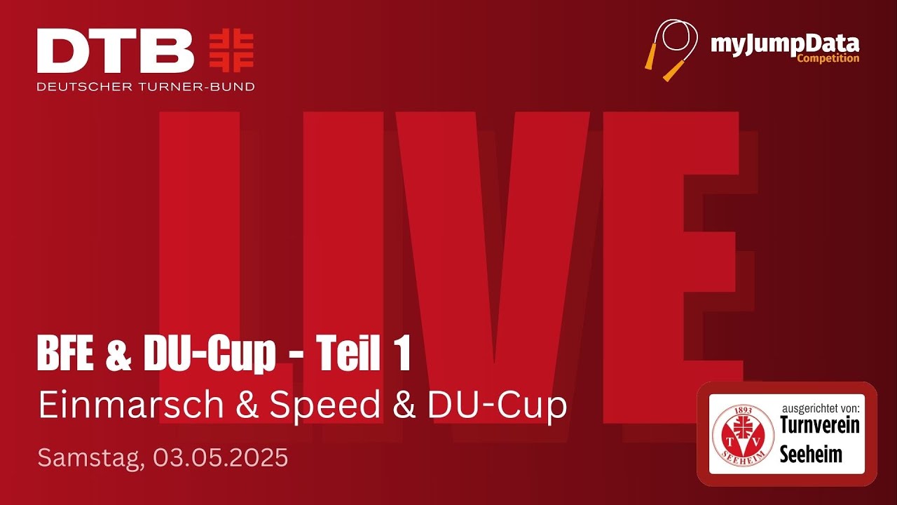 Bundesfinale Einzel & DU-Cup - Teil 1 (Einmarsch, Speed, DU-Cup) | Rope ...