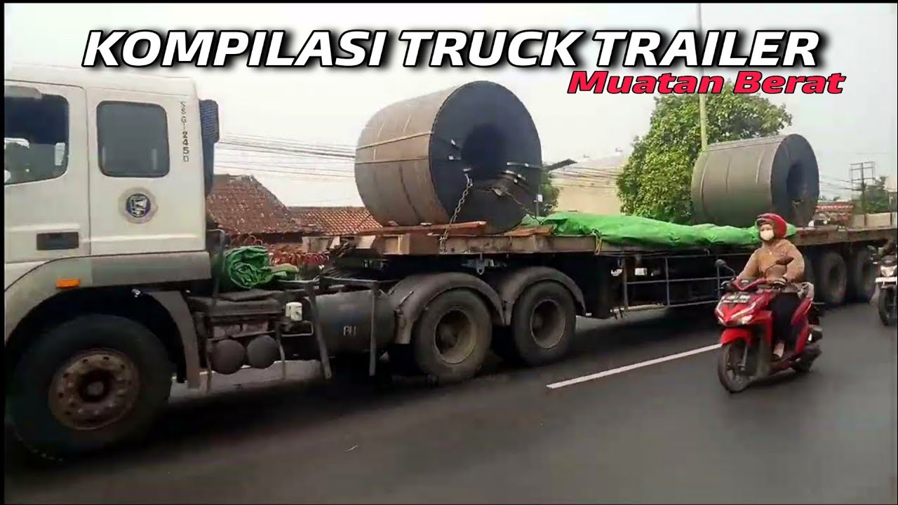 Kompilasi truk trailer muatan berat || Mecedes Axor, Hino 500, UD ...
