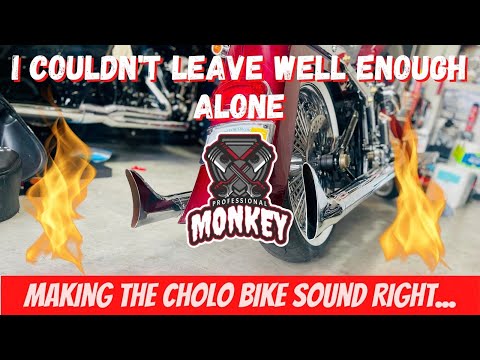 The Cholo Harley's sound needed to match it's looks... Cobra Fishtail ...