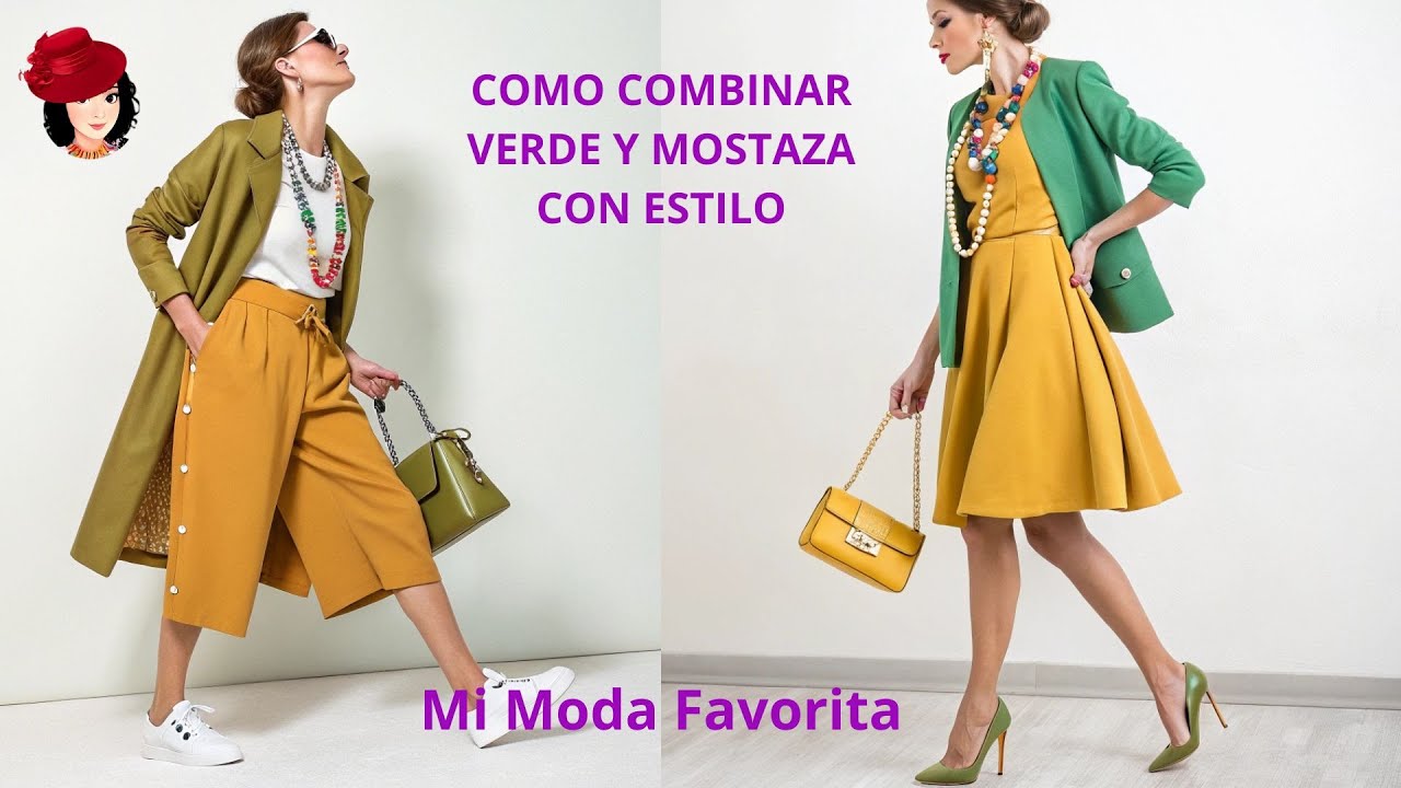 COMO COMBINAR VERDE Y MOSTAZA CON ESTILO👚🩳 HOW TO COMBINE GREEN AND ...