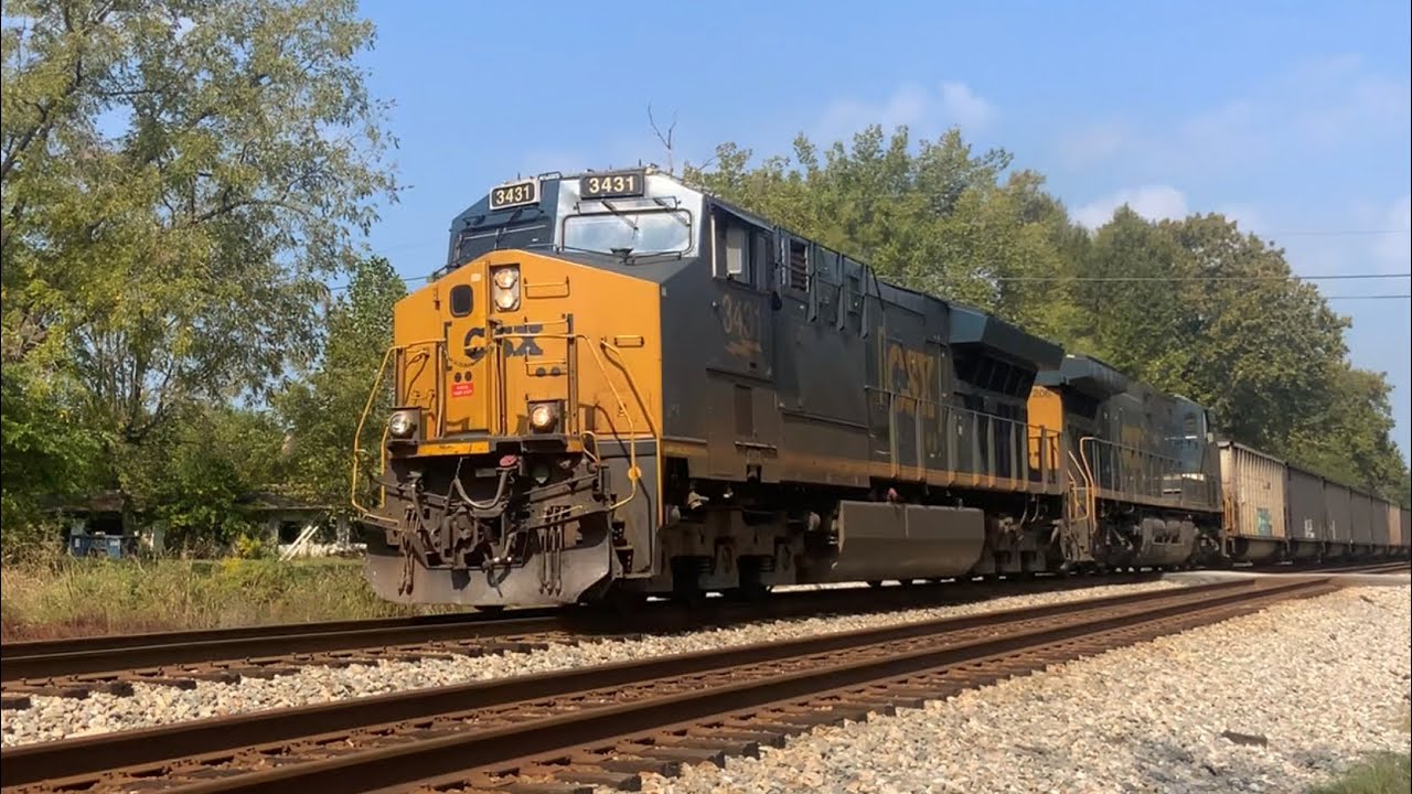 CSX coal train C117, Norge, VA., depot spot, Peach St. crossing, 1134 ...