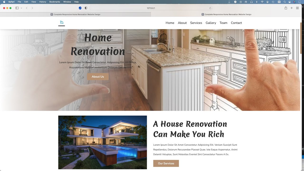 Part 2 How to Code a Responsive Home Renovation Website Using HTML-CSS ...
