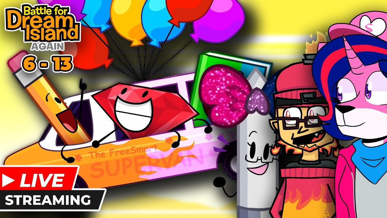 The New BFDIA Episodes! - Battle For Dream Island Again 6-13 Livestream ...