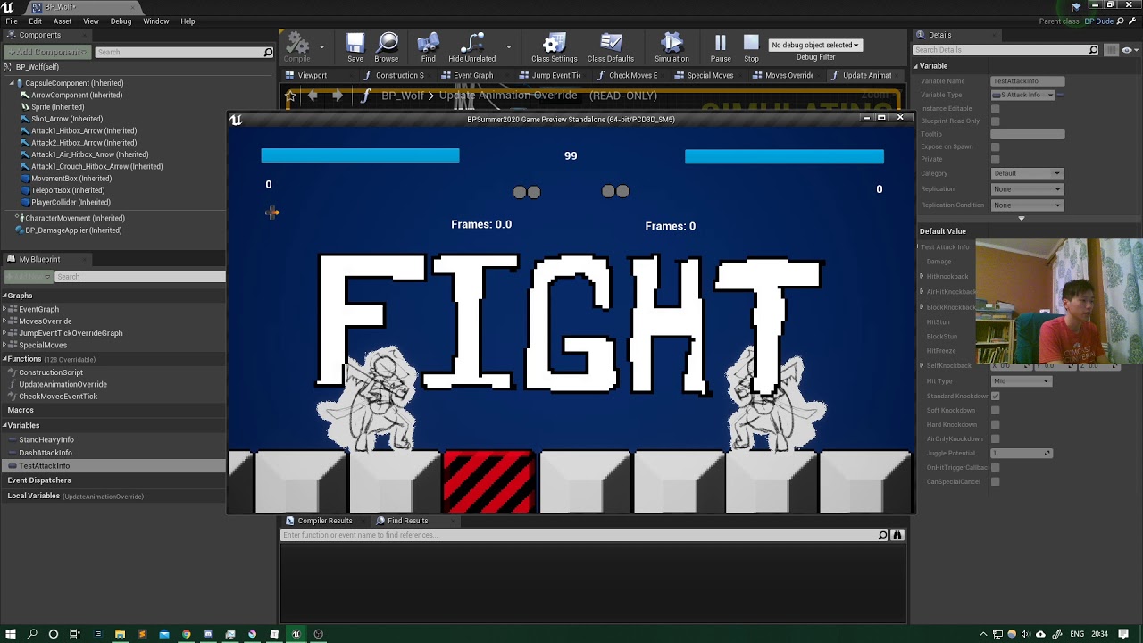 Unreal 2D Fighter Update 23 - Wolf Crouch Hit and Air Hit Animations ...