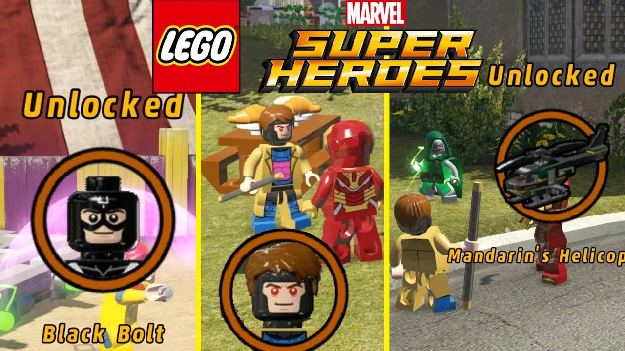 LEGO Marvel Super Heroes - Unlocked Gambit - All 3 Gambit Missions ...