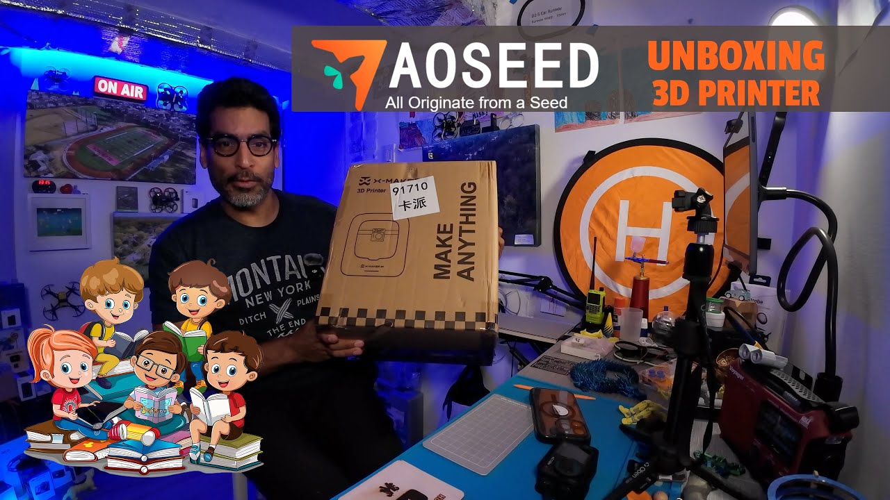 xmaker joy 3D printer, unboxing aoseed xmaker joy 3D printer for kids - Part 1 - YouTube