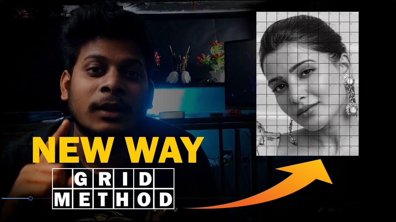 How To Draw Grid Method Step By Step Process YouTube How To Draw Grid Method Step By Step Process YouTube