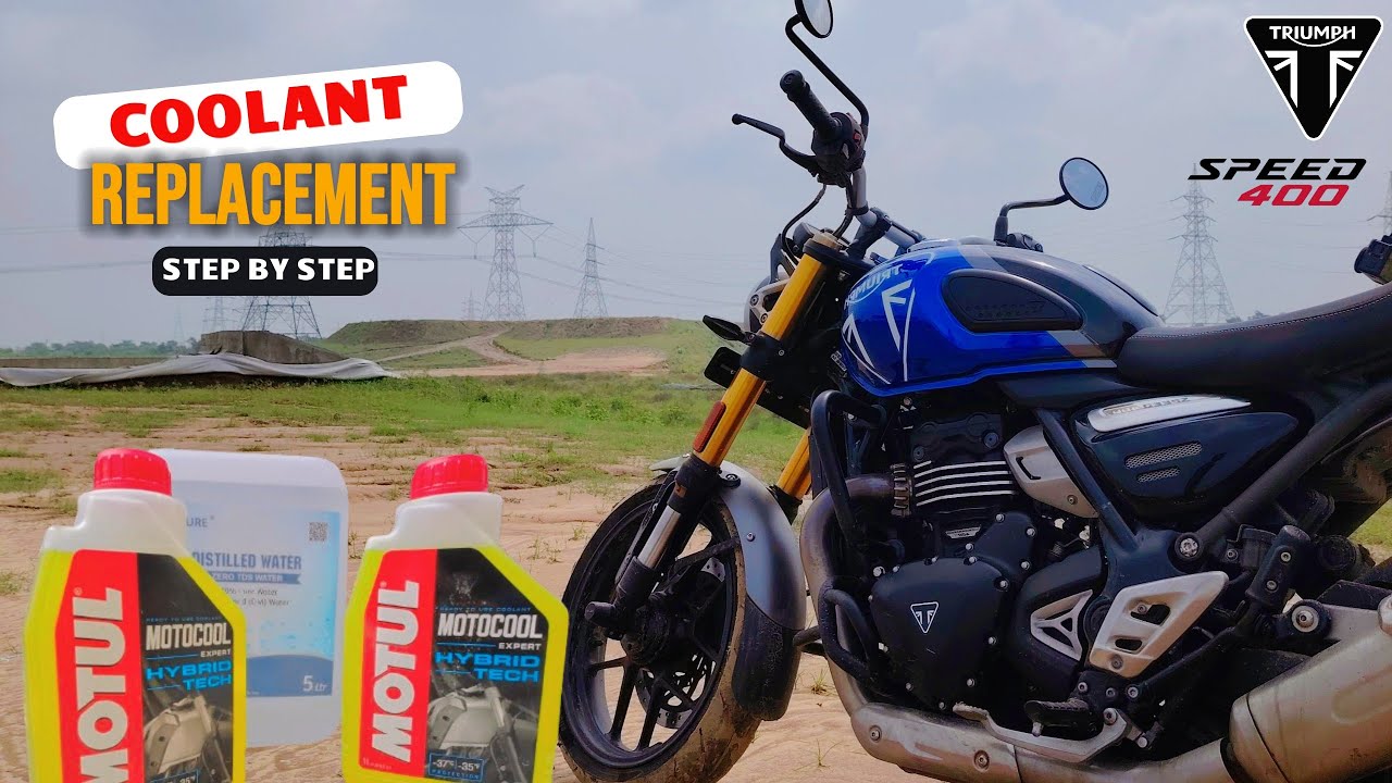 Triumph Speed 400 Coolant/कूलैंट Replacement | Do it Yourself | खुढ़ से ...