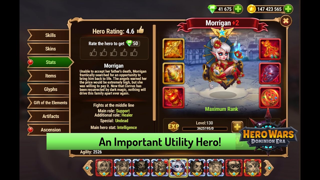 Morrigan, the Undead Princess — Hero Wars: Dominion Era - YouTube