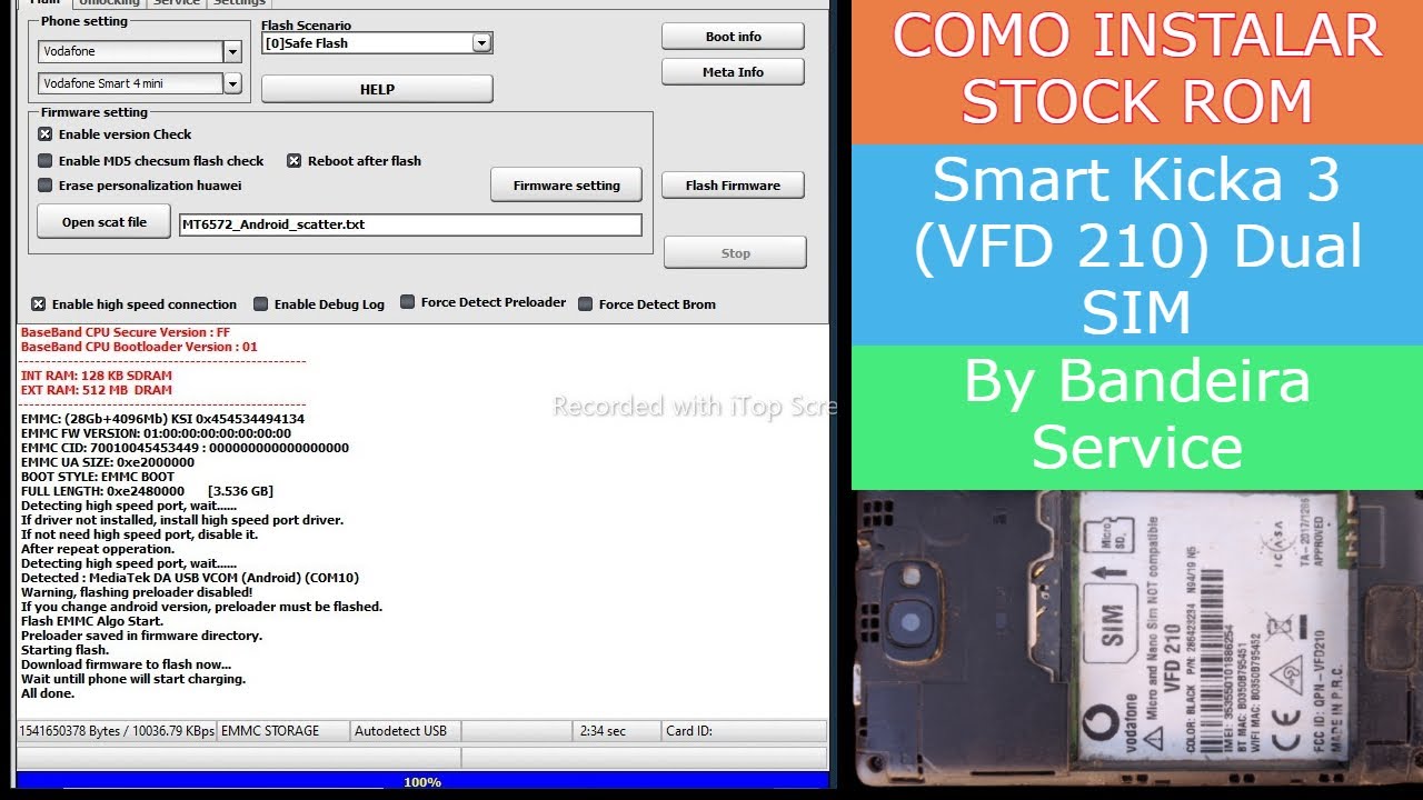 COMO INSTALAR STOCK ROM em Smart Kicka 3 (VFD 210) Dual SIM By Bandeira ...