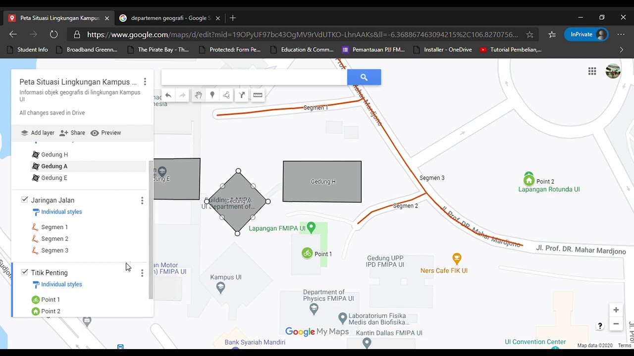 Membuat Peta dengan Google My Maps - 01 - Menggambar Objek - YouTube