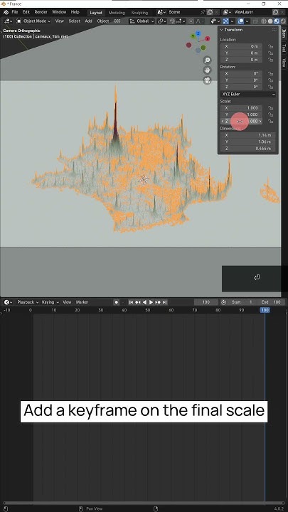 Scaling and rotating animation in Blender - YouTube