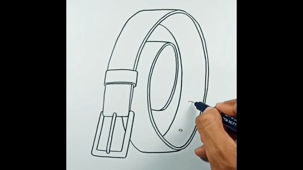How to draw Leather Belt #shorts - YouTube