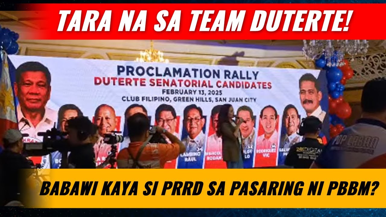 PART 1: TEAM DUTERTE PDP PROCLAMATION RALLY | FEBRUARY 13, 2025 - YouTube