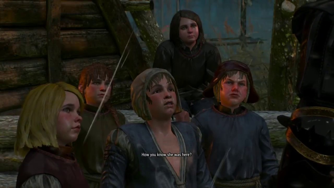 The Witcher 3:Wild Hunt talking with kids - YouTube
