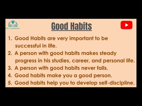Good Habits | Essay on Good Habits in English | 10 lines Essay on Good ...
