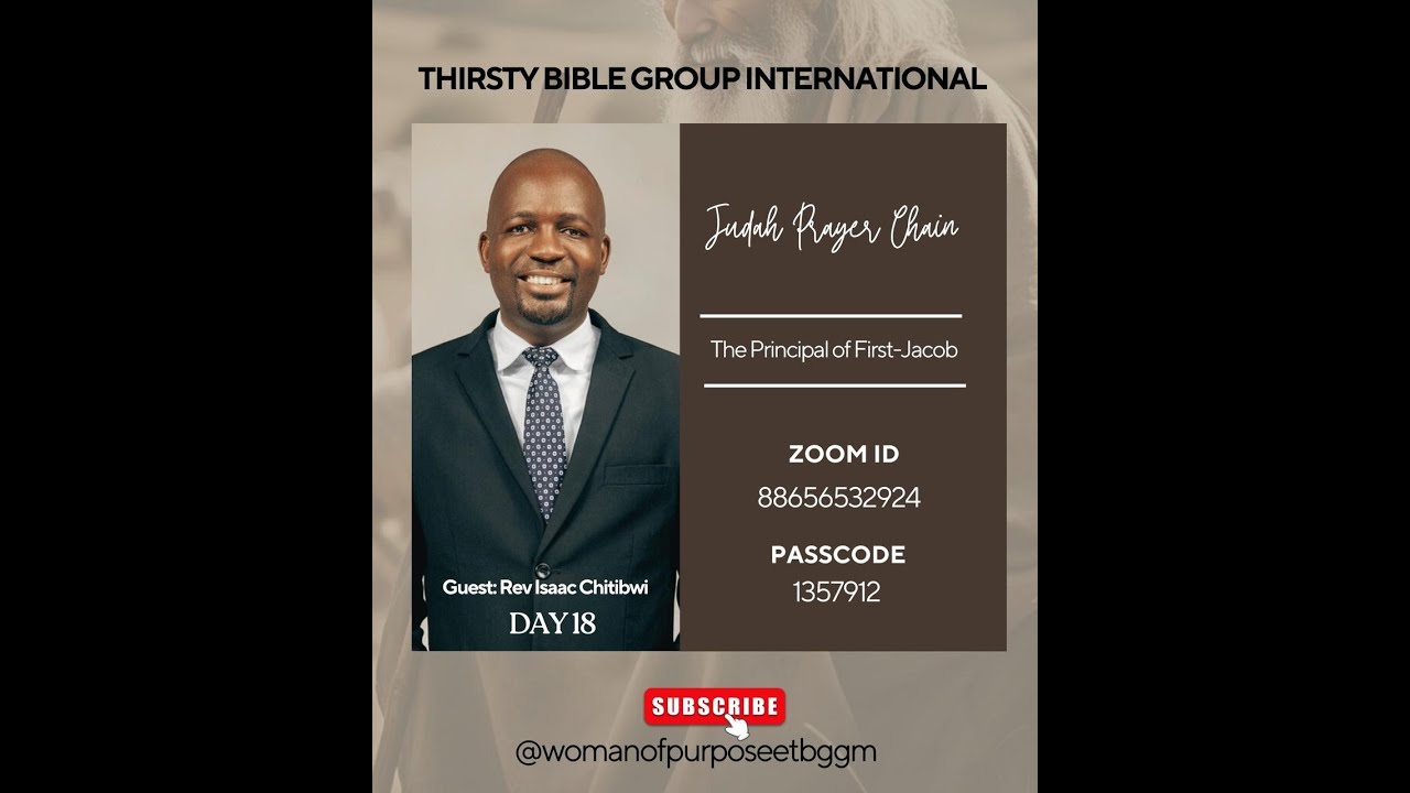 Day 18: The Principle of First - Jacob | Rev Isaac Chitibwi - YouTube