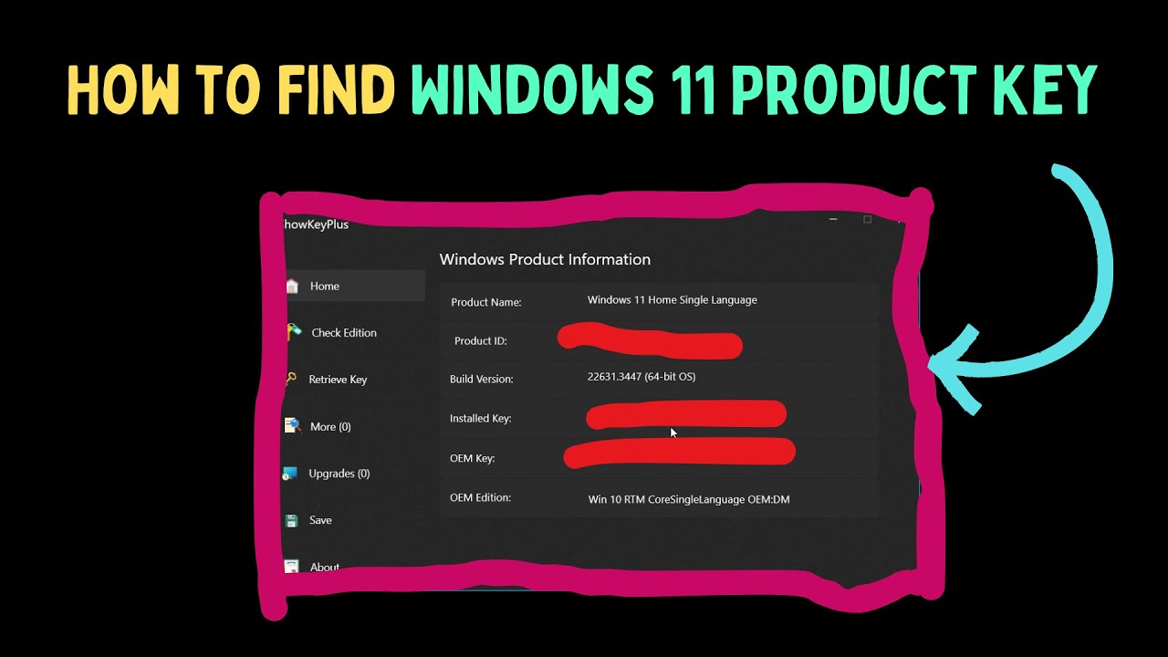 How to Find Windows 11 Product Key - YouTube