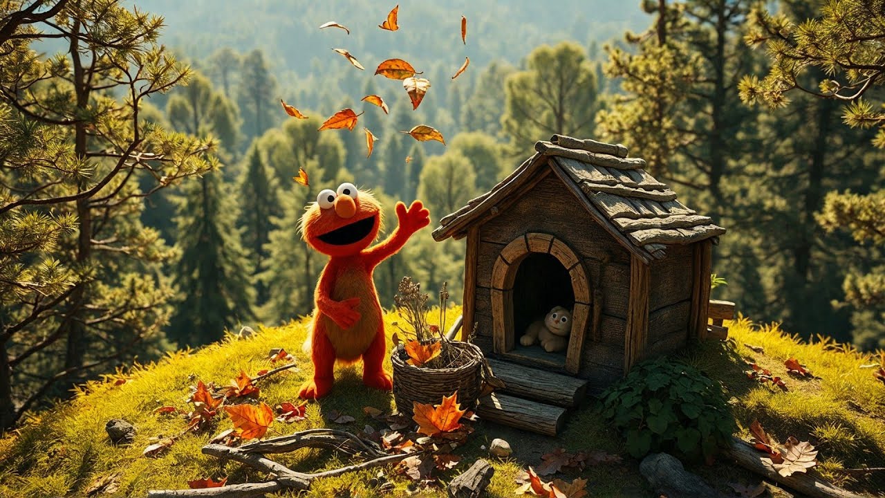 Mr Elmo Built His House🎪🏕 #urduhindistories #kidschannel # ...
