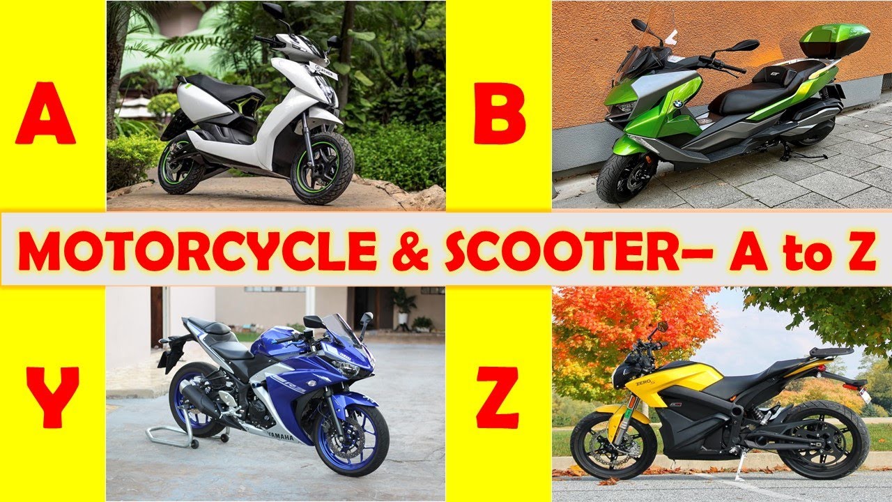 Motorcycle & Scooter Brands from A to Z | Alphabet Motorcycle & Scooter ...