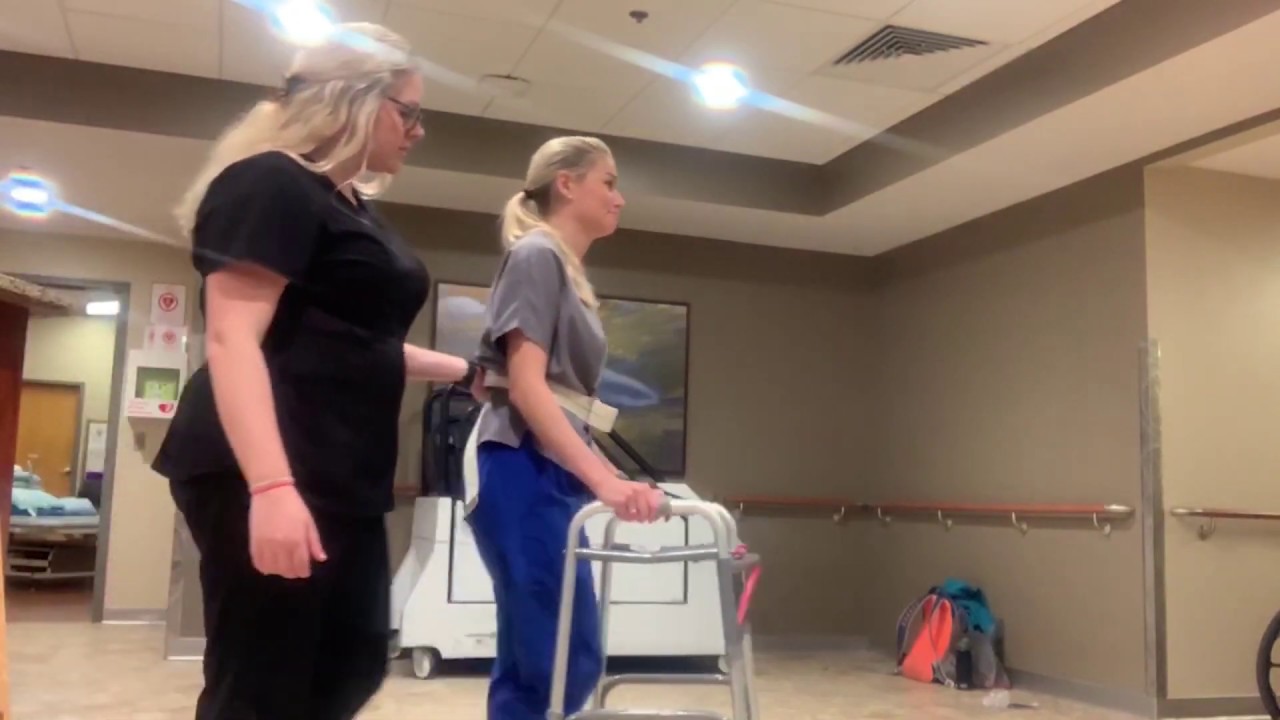 Walking with gait belt - YouTube