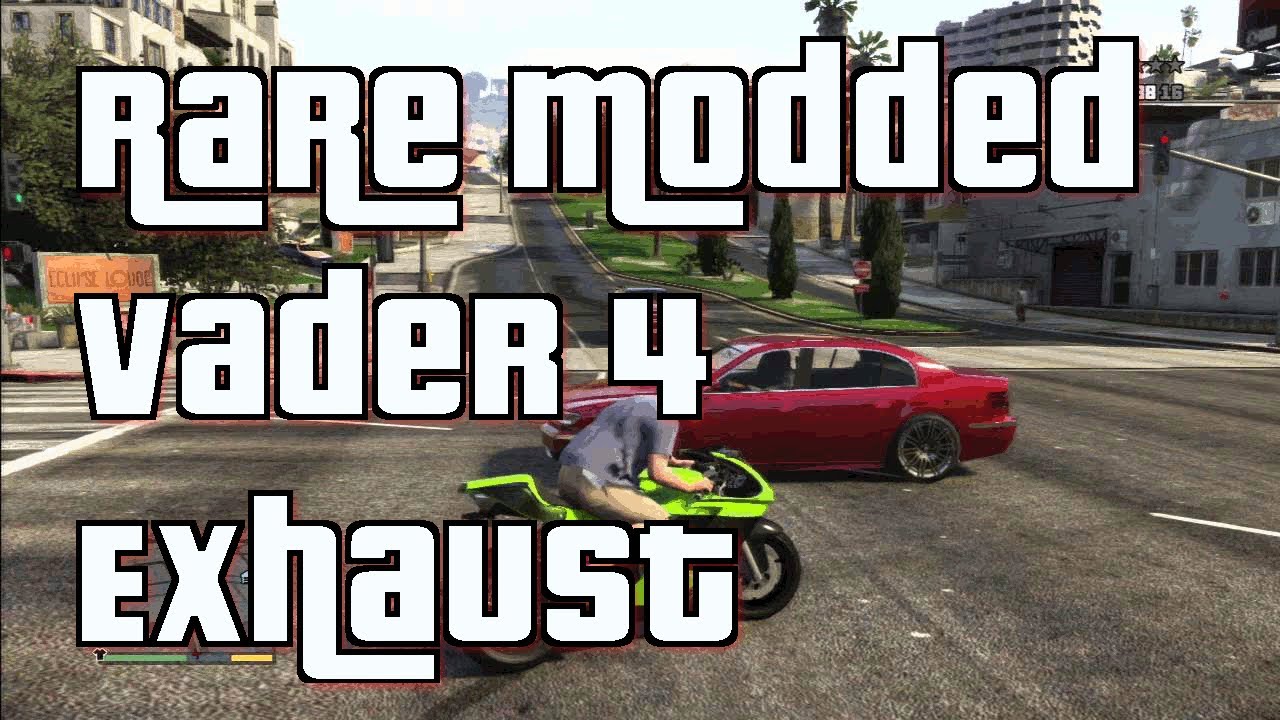 GTA 5 Online "Modded Shitzu Vader" Motorcycle With 4 Exhausts Rare ...