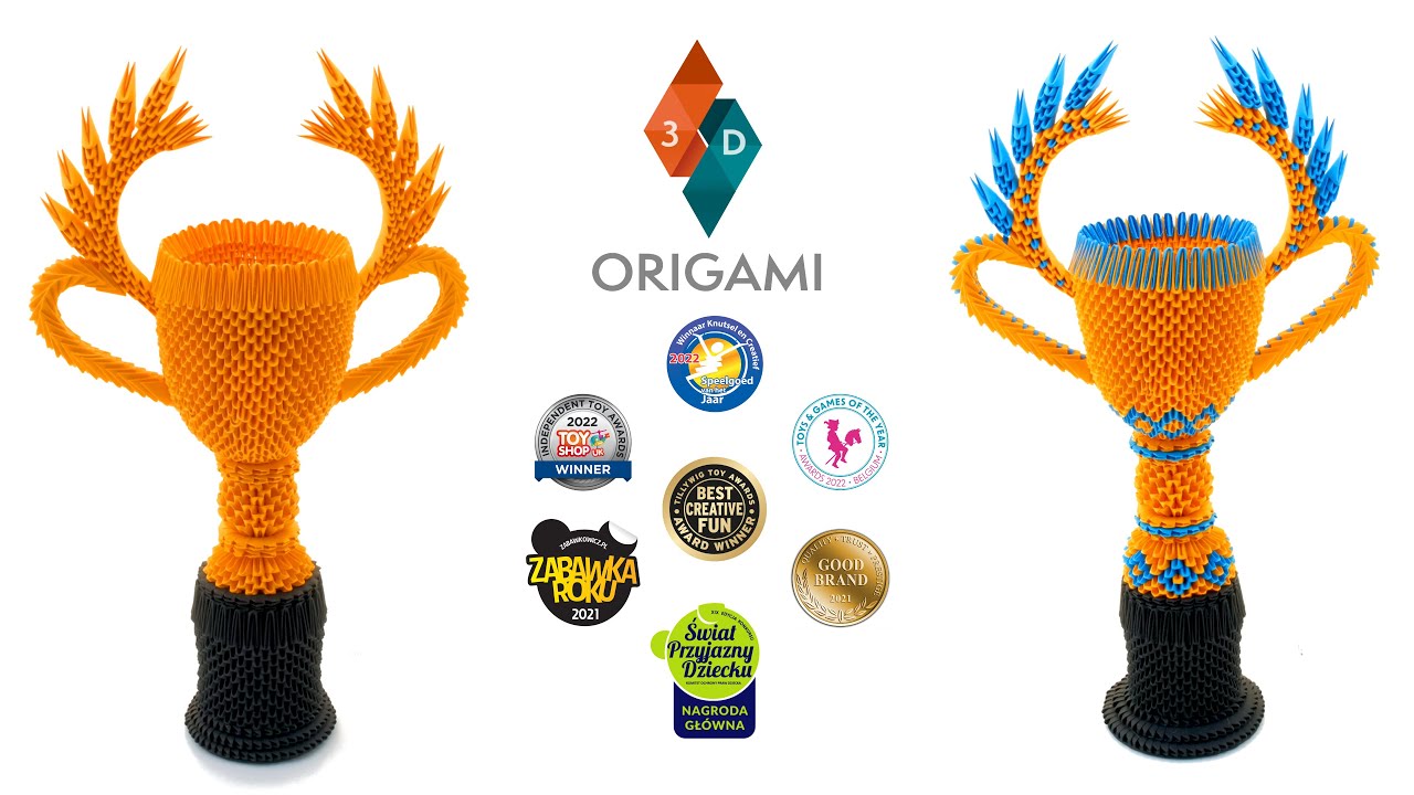 3D Origami Trophies - YouTube