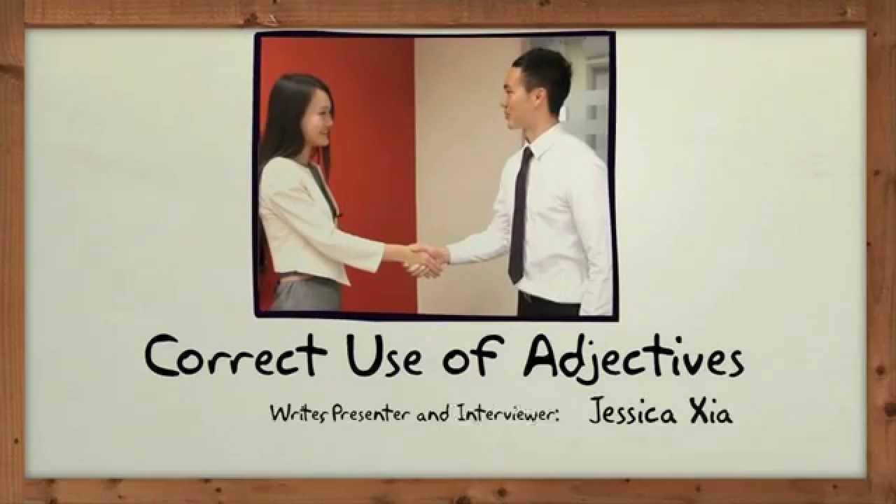Correct Use of Adjectives - YouTube