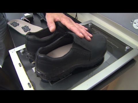 Vibrating shoes to keep elderly upright - YouTube