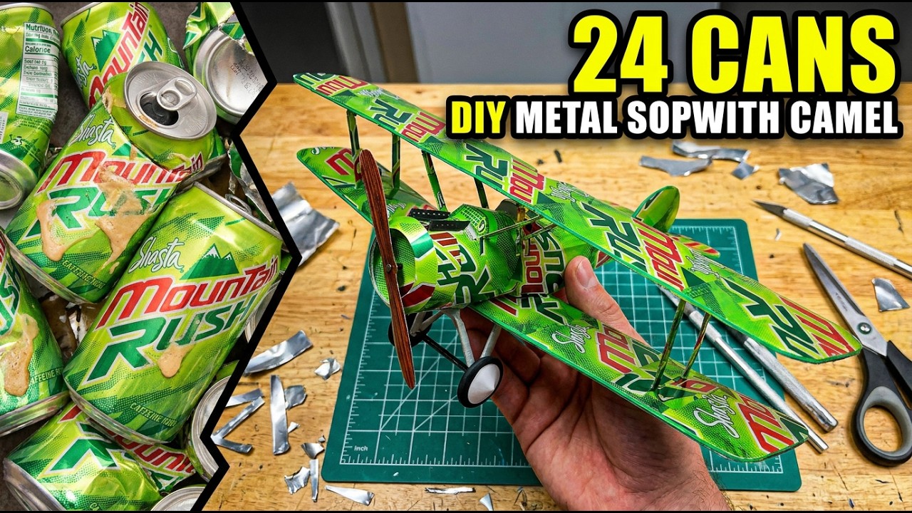 DIY Sopwith Camel WWI Fighter: Building a Biplane from 24 Soda Cans ...