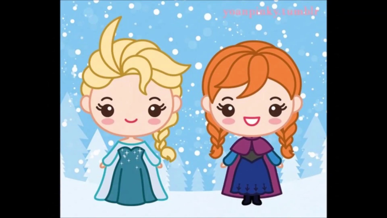 When elsa and anna transform into chibi characters !!!! - YouTube