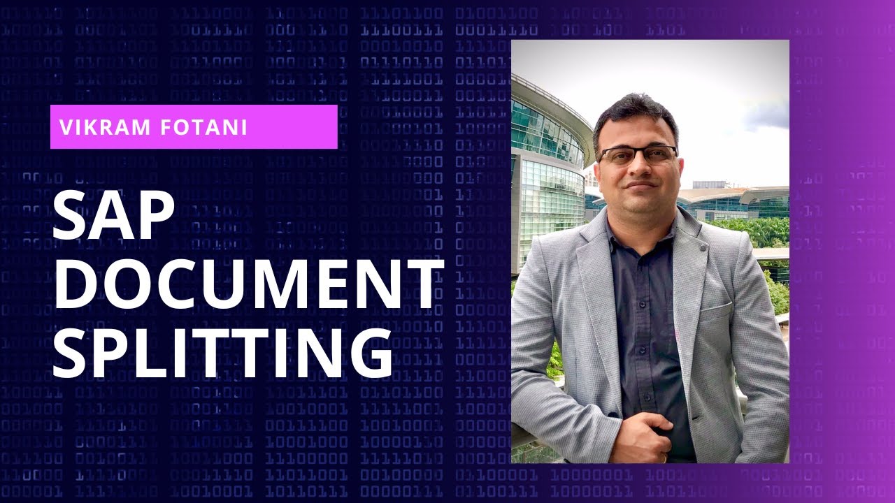 SAP Document Splitting | Vikram Fotani - YouTube