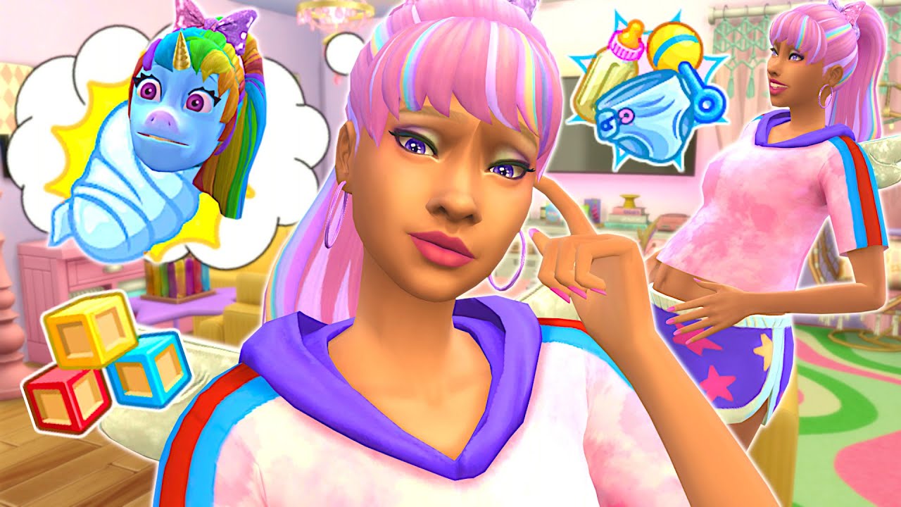 Sims 4: Having a Baby with Imaginary Friend 'Pretty Pegacorn ...