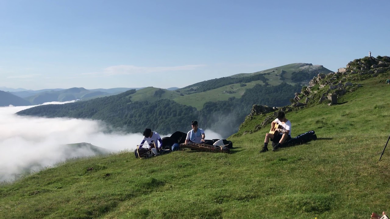 Korean Gypsy Jamming at 1300m (Pic d’Orisson) on the Camino de Santiago ...