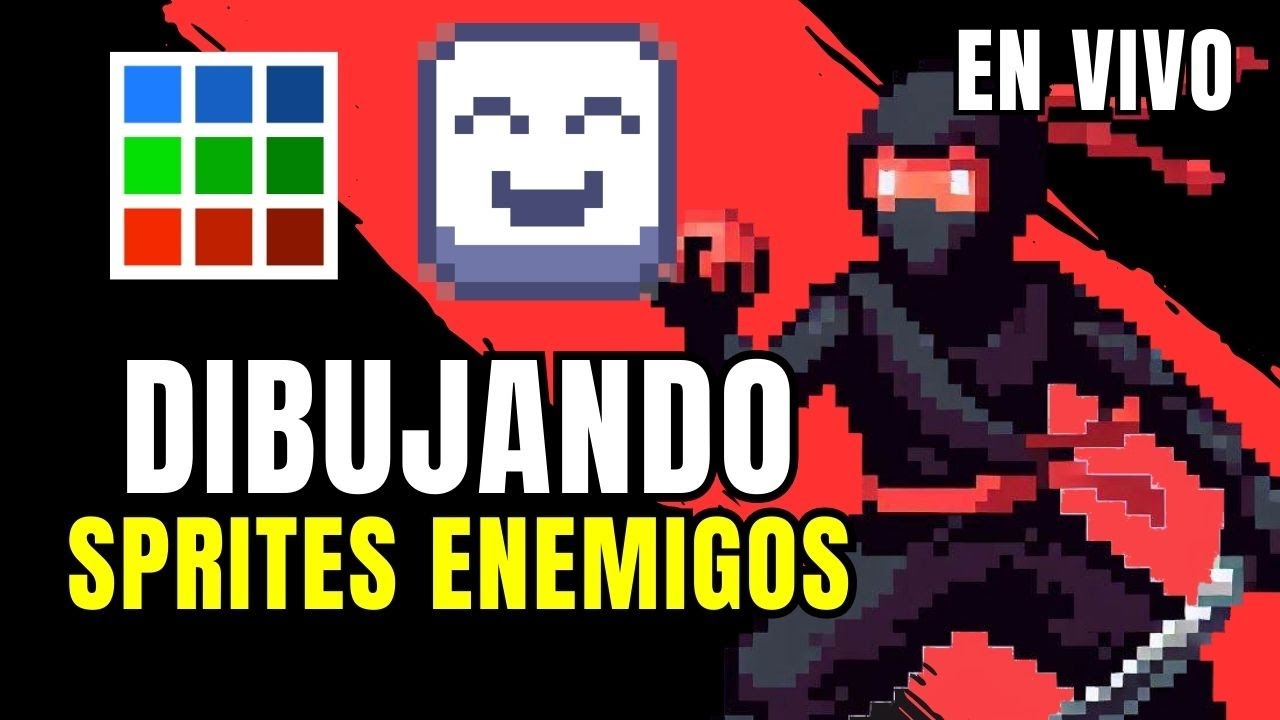 DIBUJANDO SPRITES PIXEL ART EN VIVO ( ENEMIGOS PARA UN VIDEOJUEGO ...
