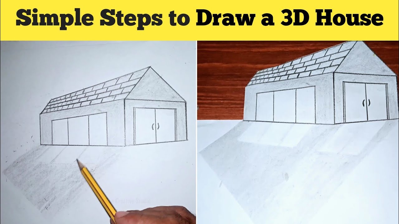 How to draw a house|minecraft house tutorial|drawing house tutorial for ...
