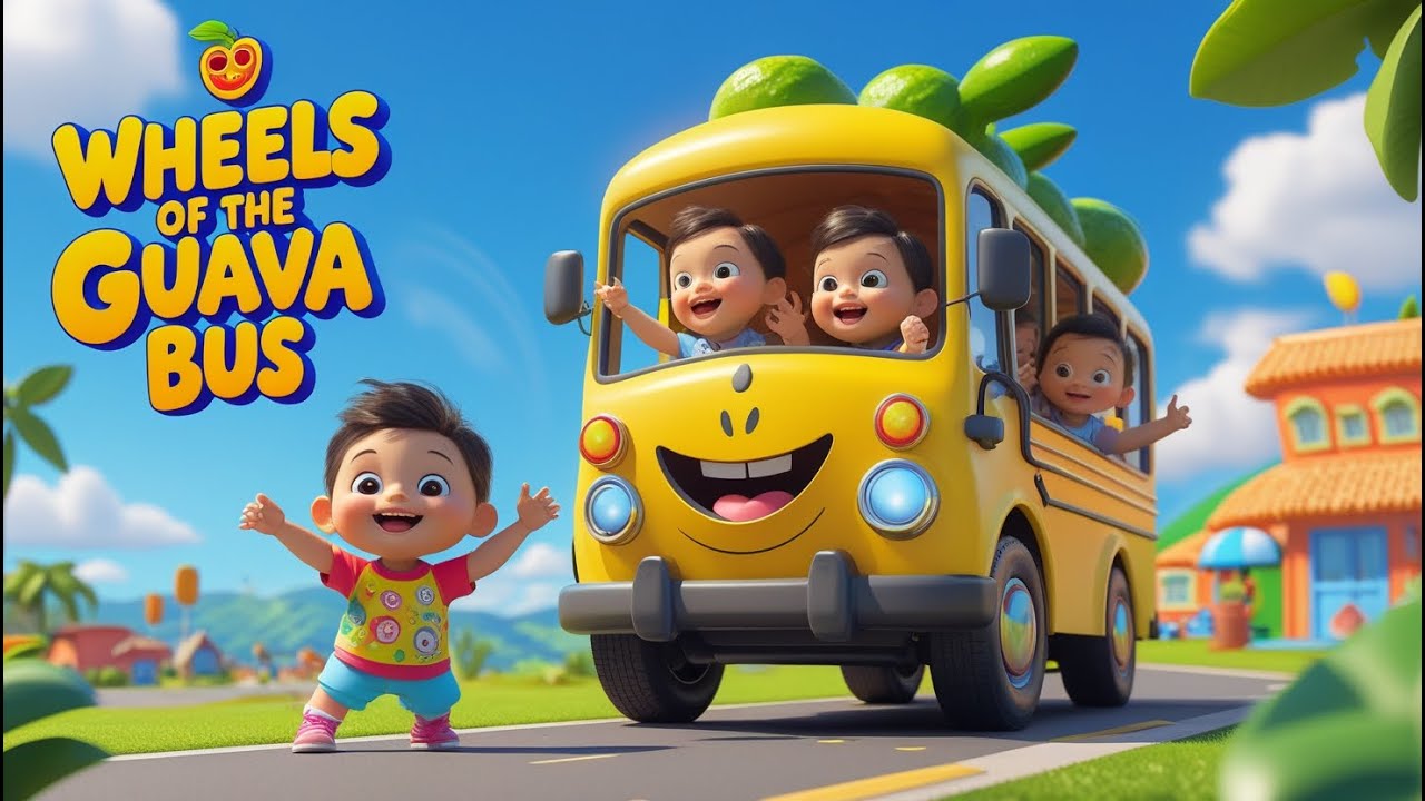 🚍🍐 Wheels of the Guava Bus | Fun Nursery Rhyme for Kids | Learn & Sing ...