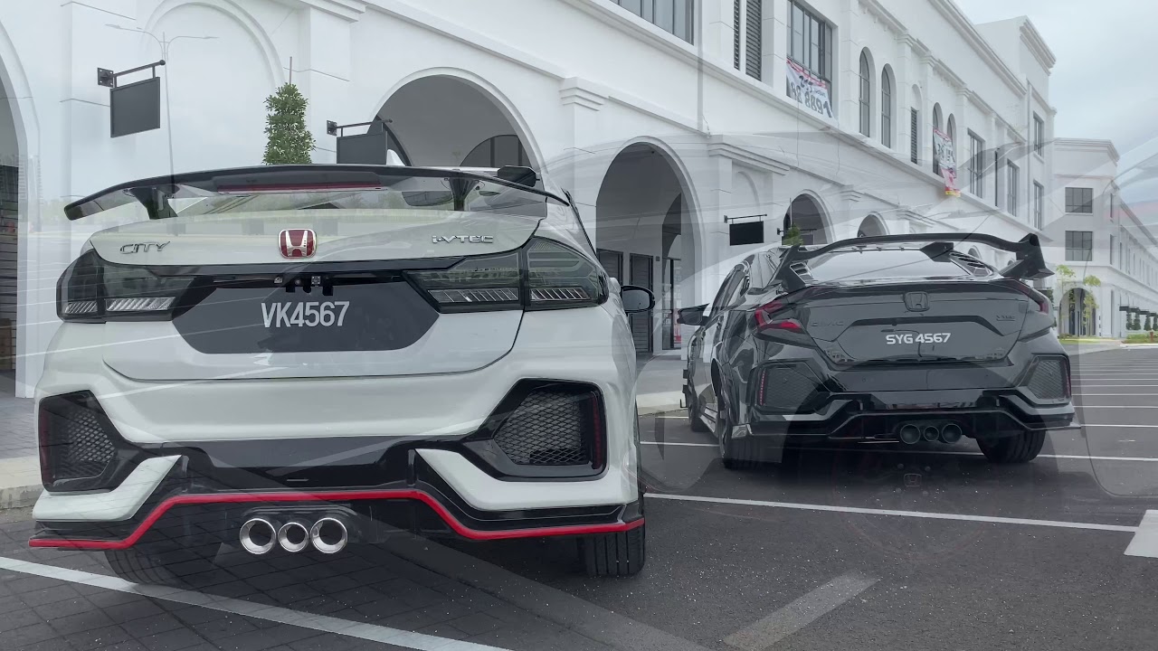 Honda city type r fully modified white VS Honda civic fc type r fully ...