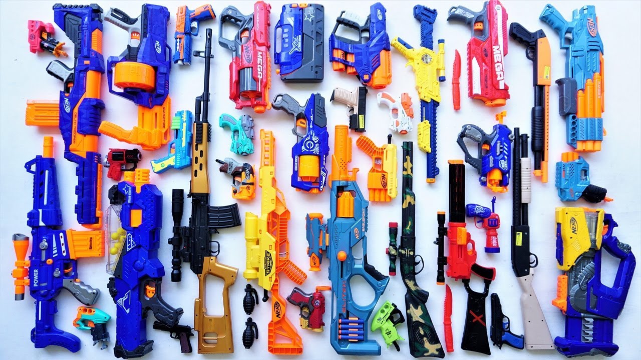 Collecting 7 Sniper Gun NEW BLASTER GUN Nerf MEGA X Sniper Gun Military ...