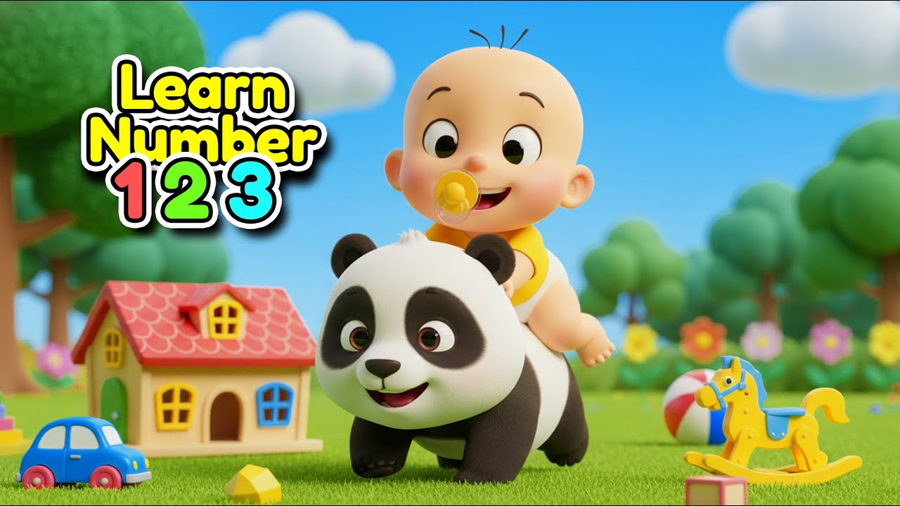 Learn to Count with 10 Little Pandas | Numbers Song for Kids | Nursery ...